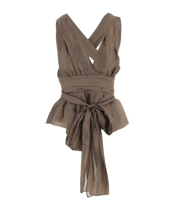 THE GARMENT Bow-detail Peplum Top