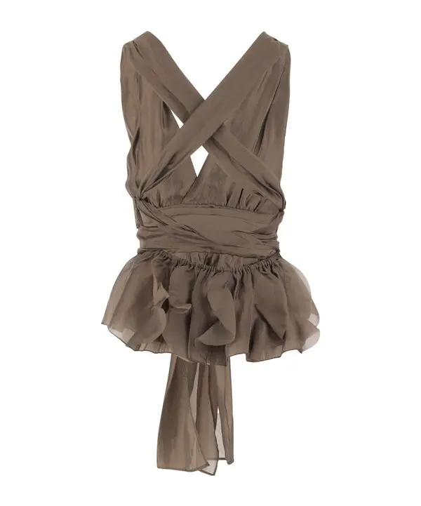 THE GARMENT Bow-detail Peplum Top