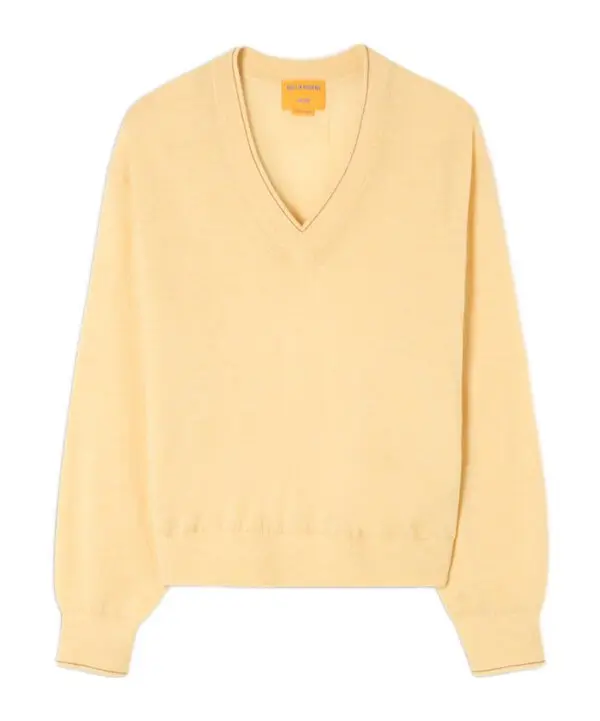 Guest In Residence The Airy V Cashmere Sweater - Yellow