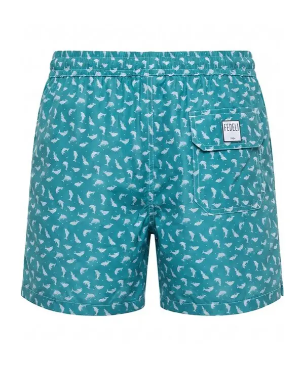 Fedeli Printed Swim Trunks