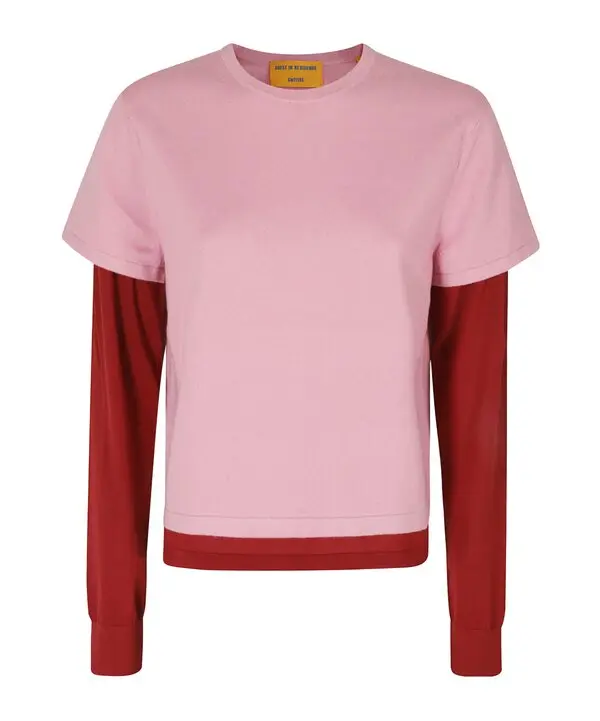 Guest In Residence Layered Effect Densely Knitted Pullover