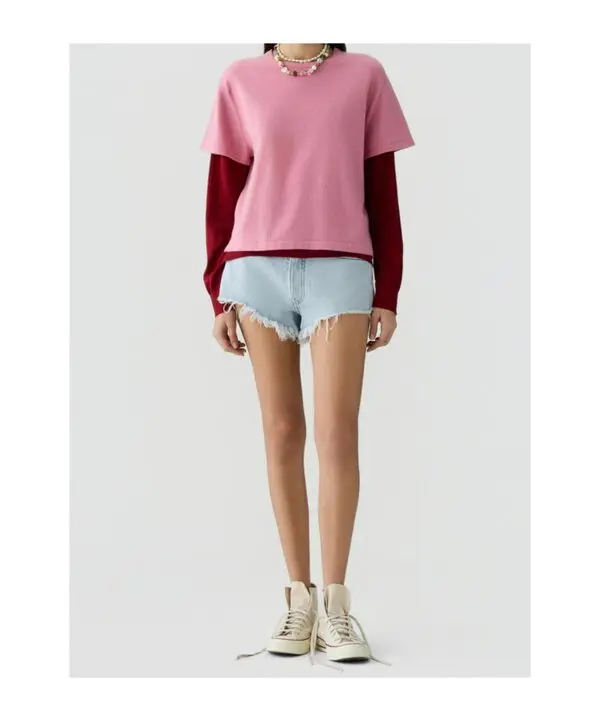 Guest In Residence Layered Effect Densely Knitted Pullover