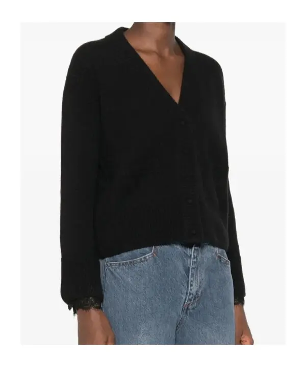 Ermanno Scervino Lace-trim Cashmere Cardigan