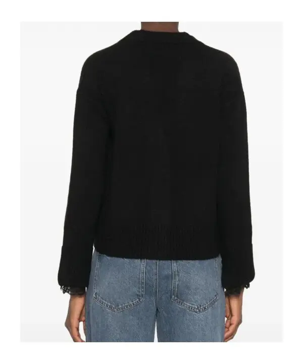 Ermanno Scervino Lace-trim Cashmere Cardigan