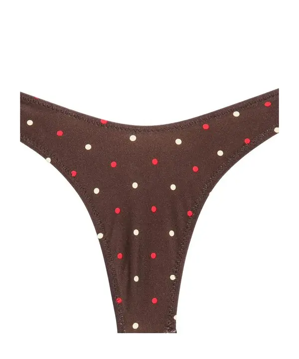 Frankies Bikinis Polka-dot Swim Trunks