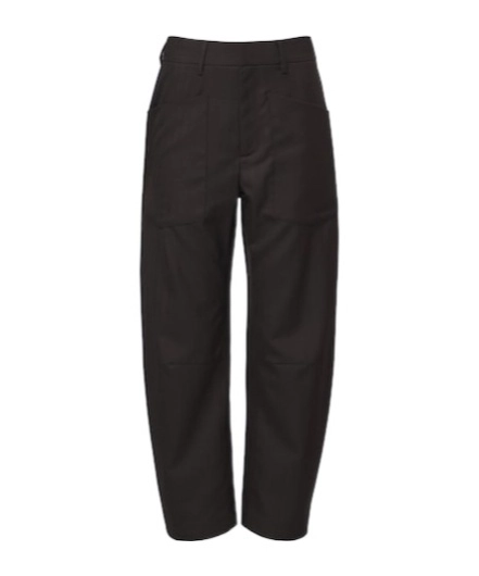NILI LOTAN Shon Virgin Wool Barrel-leg Pants