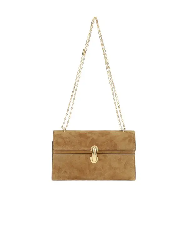 Savette Symmetry Suede Shoulder Bag