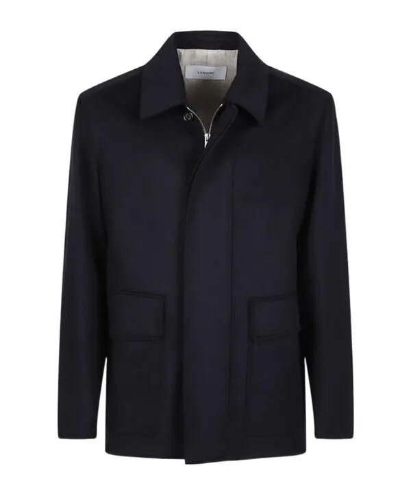 LARDINI Zip-front Pocket Jacket - Grey
