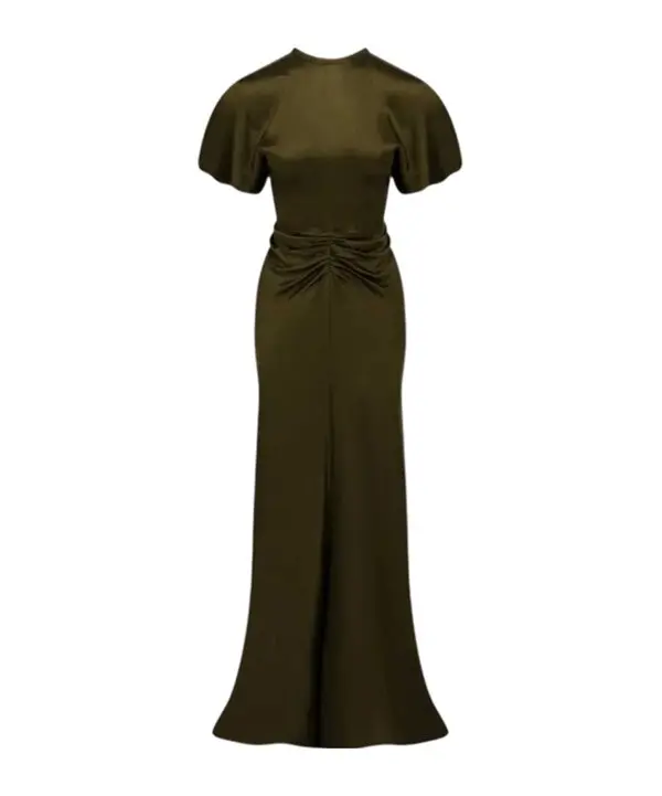 Victoria Beckham Short-sleeved Pleated Dress