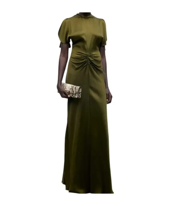 Victoria Beckham Short-sleeved Pleated Dress