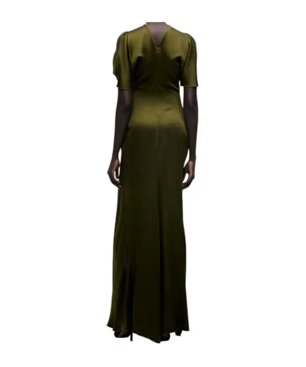 Victoria Beckham Short-sleeved Pleated Dress