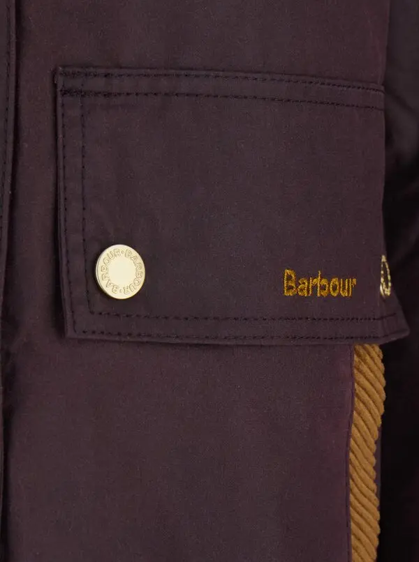 Barbour Cordcollar Cropped Waxed Field Jacket