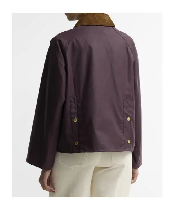 Barbour Cordcollar Cropped Waxed Field Jacket