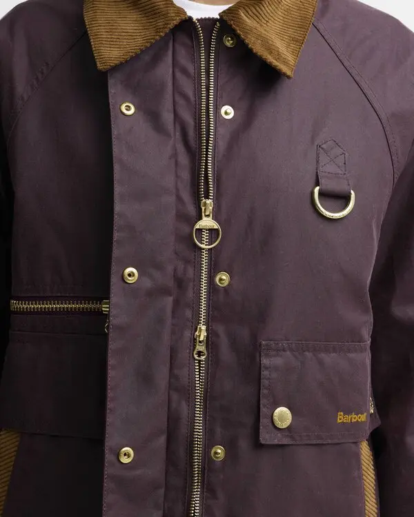 Barbour Cordcollar Cropped Waxed Field Jacket