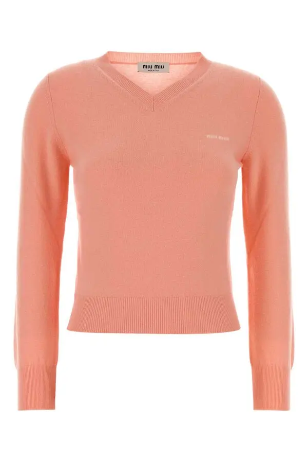 Miu Miu Salmon Wool Sweater - Pink