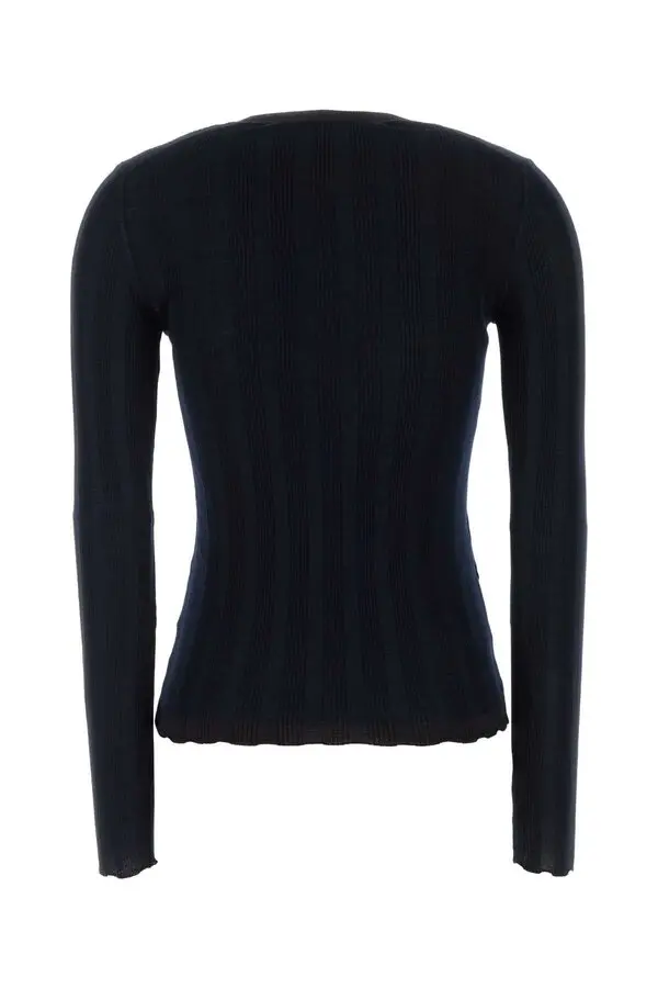 Prada Dark Wool Blend Sweater - Blue