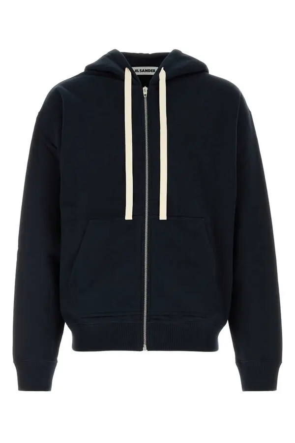 JIL SANDER Zip Up Sweatshirt W/hoodie Pnt