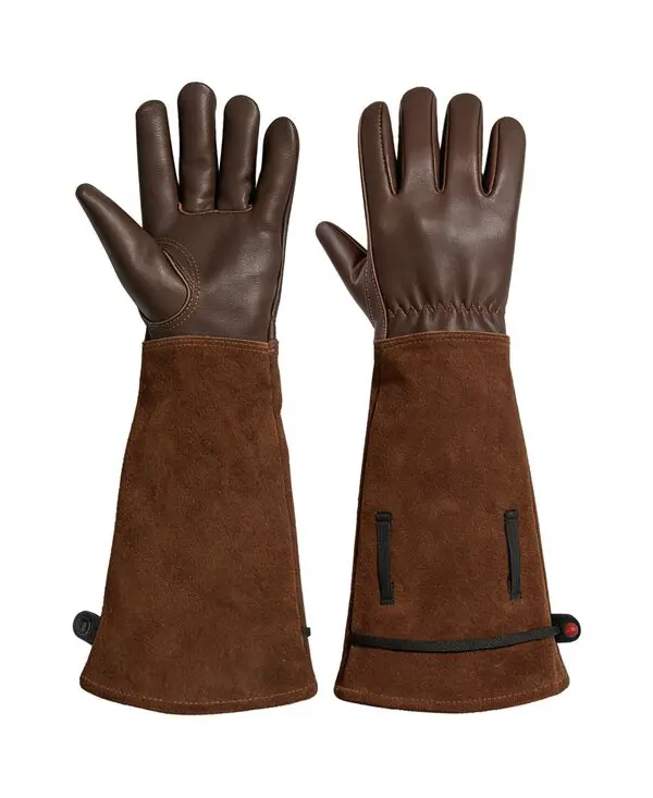 XDOVET Long Elbow Leather Gardening Gloves