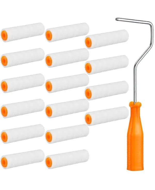 XDOVET Mini Paint Roller Brush Set For Trim Edge Corner Window Frame Touch Up