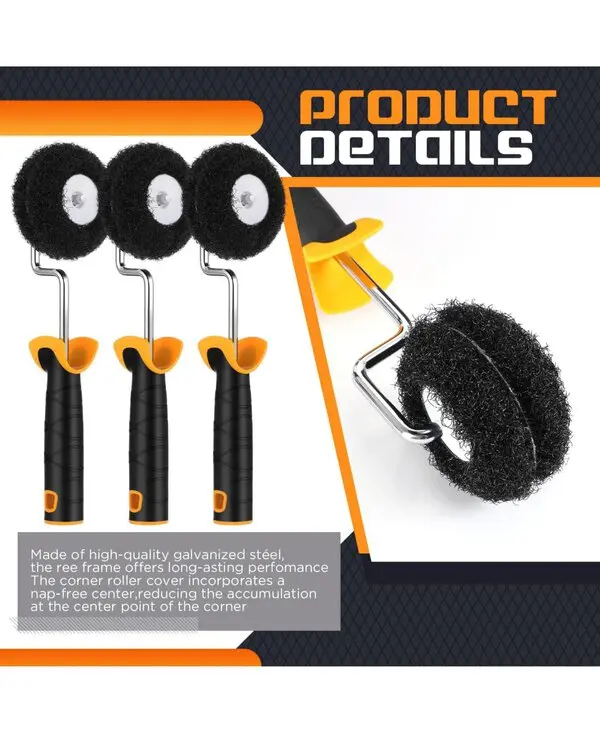 XDOVET Drywall Corner Roller Putty Brush Mud Application Tool