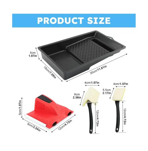 XDOVET Paint Edger Tool Wall Ceiling Corner Trim Touch-up Pad Home Interior
