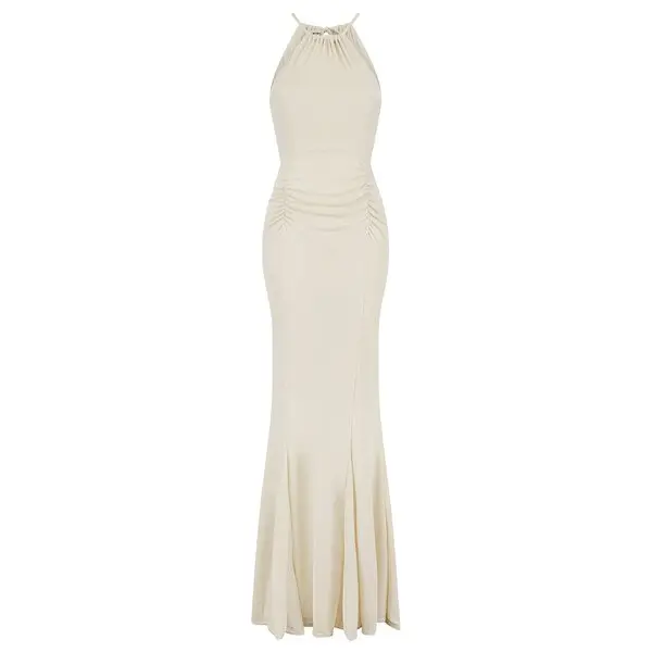 CELESTINE & MAE Plume Maxi Dress - White