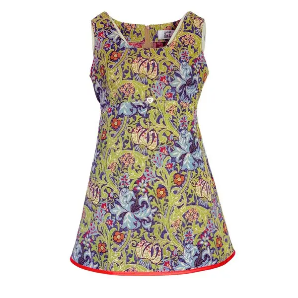 COUTURE TO YOUR DOOR Mod Tapestry Dress - Green/blue