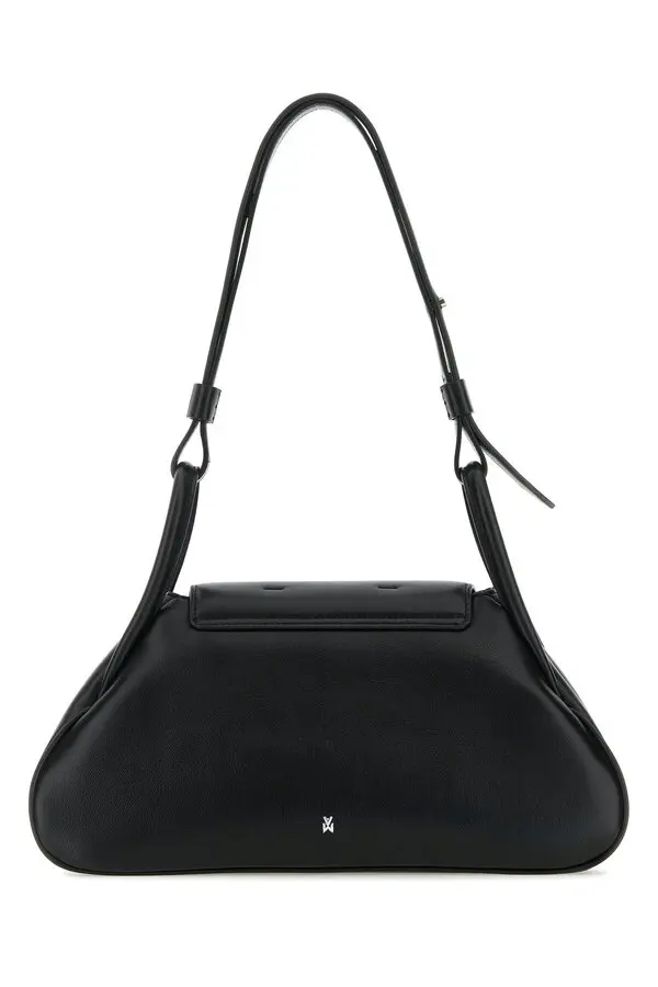Amina Muaddi Gemini Small Nappa Black Silver Ha