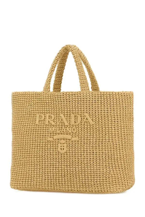 Prada Raffia Shopping Bag