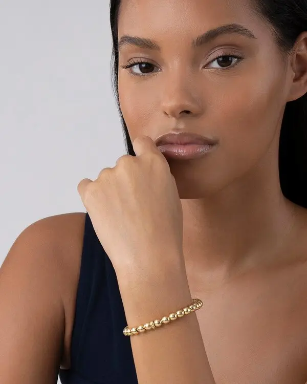 Lagos Caviar Collection 18k Beaded Bracelet, 6mm