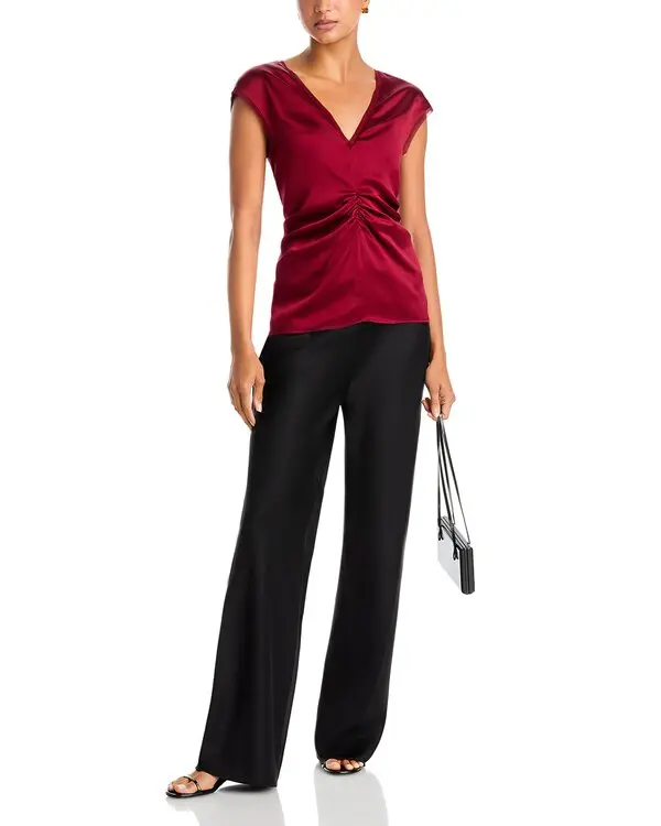 Tove Silk Ruched Top