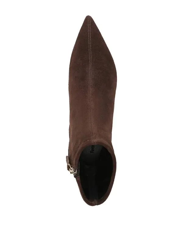 FAVORITE DAUGHTER Sasha Leather Ankle Boots - Coffee Bean