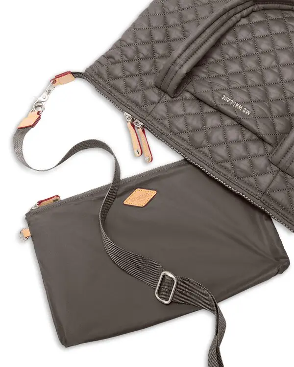 Mz Wallace Sutton Deluxe Quilted Shoulder Bag - Magnet