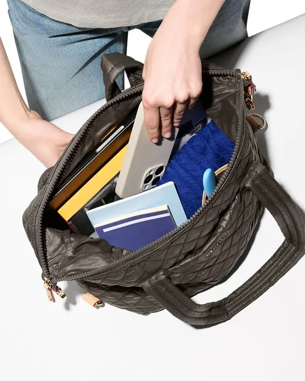 Mz Wallace Sutton Deluxe Quilted Shoulder Bag - Magnet