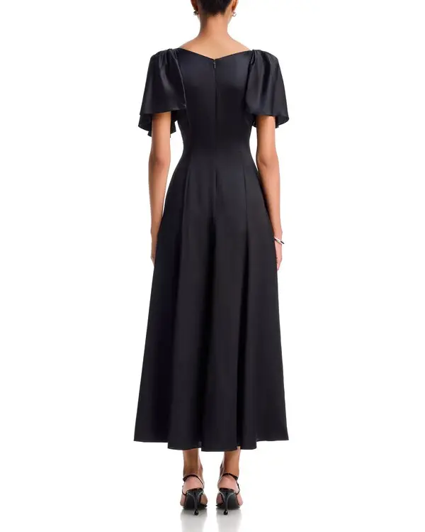 Cinq À Sept Ambriella Silk Capelet Sleeve Dress