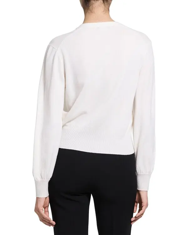 Theory Blouson Sleeve Cashmere Cardigan Sweater