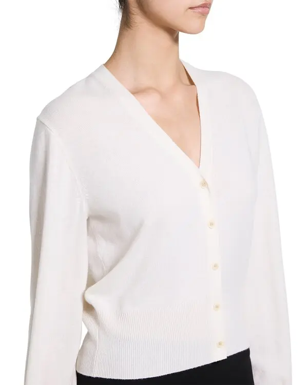 Theory Blouson Sleeve Cashmere Cardigan Sweater
