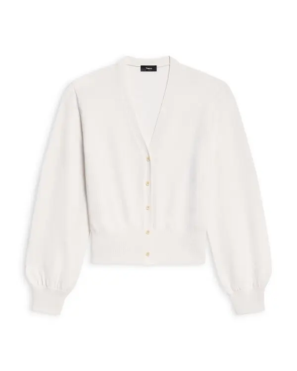 Theory Blouson Sleeve Cashmere Cardigan Sweater