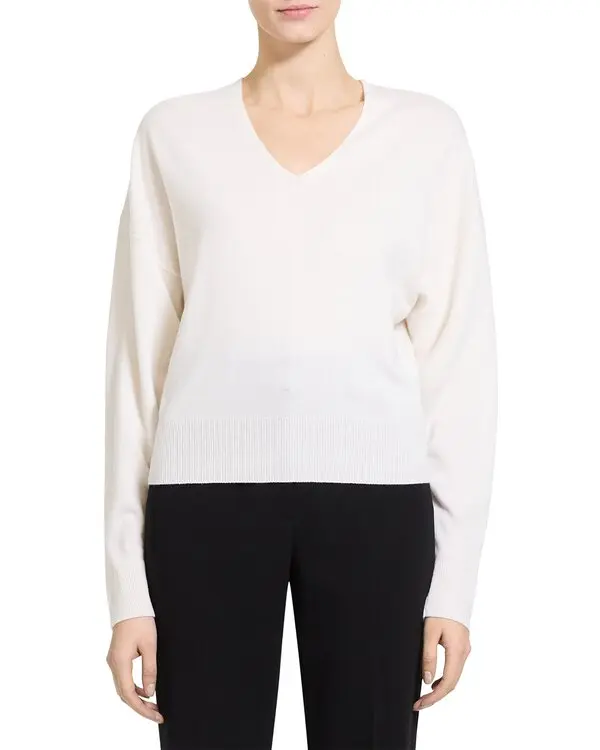 Theory Cashmere Relaxed V-neck Sweater