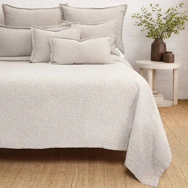 POM POM AT HOME Malibu Matelasse Blanket, Queen - Oatmeal