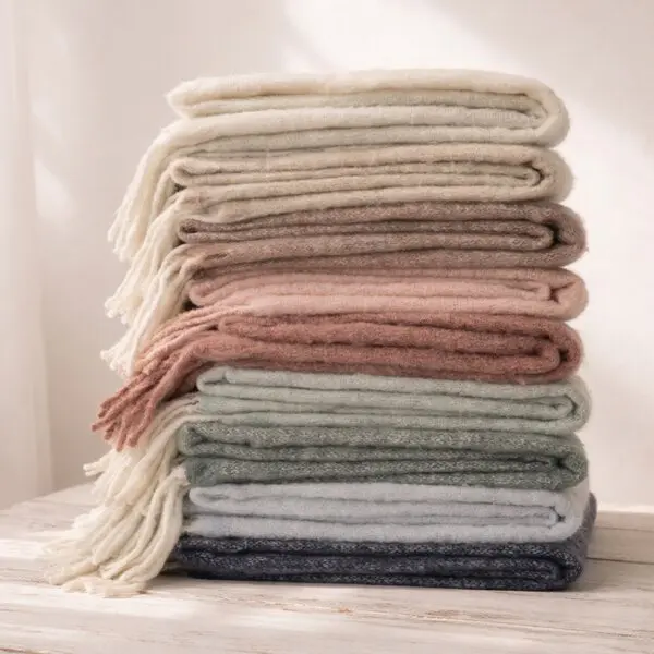 POM POM AT HOME Summit Throw Blanket - Natural