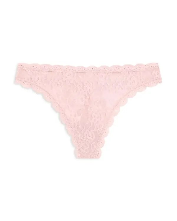 Wacoal B. Tempt'd Effortlessly Lace Thong - Blush Pink