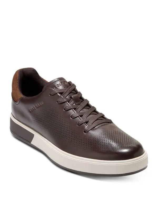 Cole Haan Grandpro Angleace Leather Sneakers - Dark Chocolate