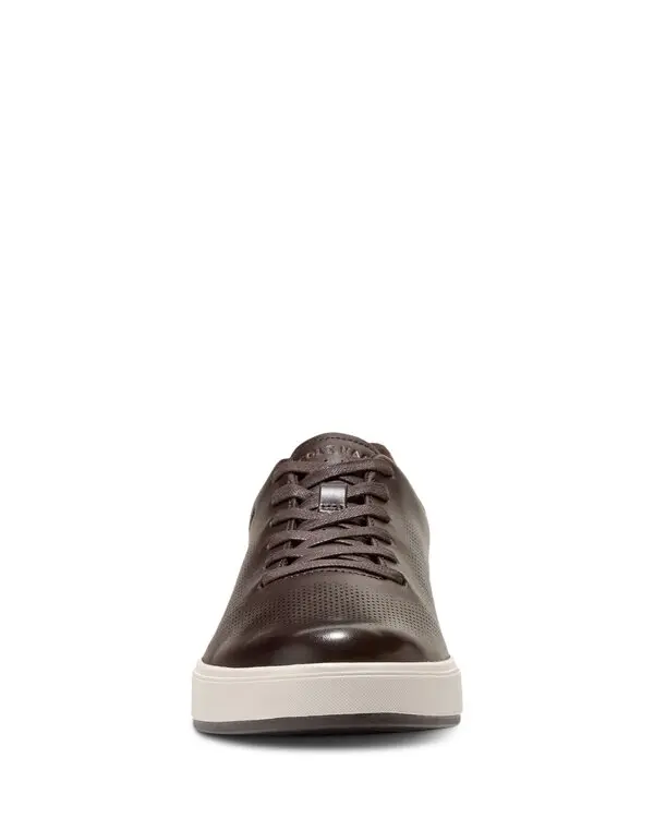 Cole Haan Grandpro Angleace Leather Sneakers - Dark Chocolate