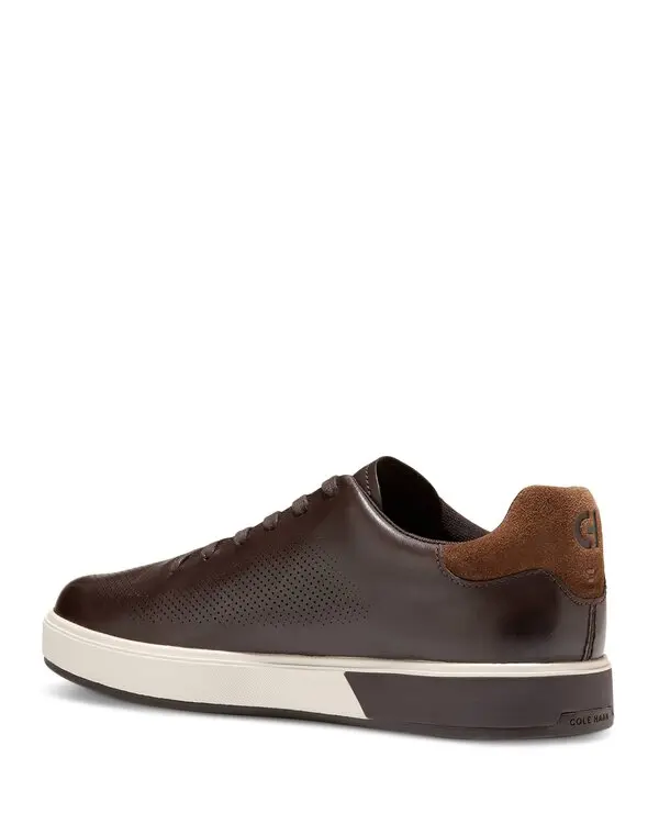 Cole Haan Grandpro Angleace Leather Sneakers - Dark Chocolate