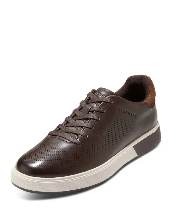Cole Haan Grandpro Angleace Leather Sneakers - Dark Chocolate