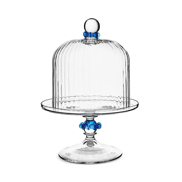 JULISKA Nell Ruffle Dome Cake Stand - Chambray