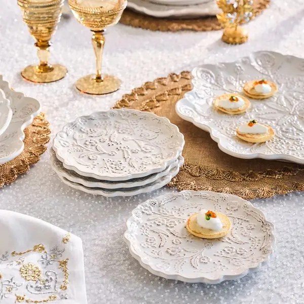 JULISKA Berry & Thread Thistle Cocktail Plate, Set Of 4