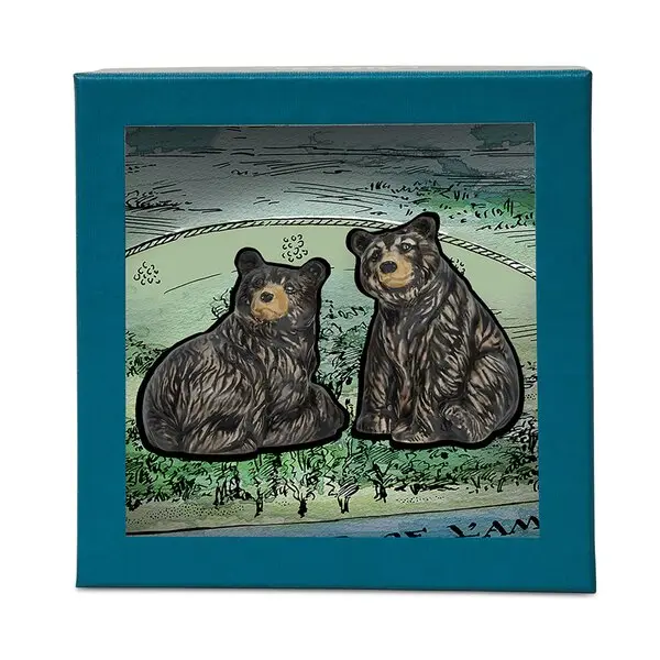 JULISKA Clever Creatures Black Bear Salt And Pepper Shakers