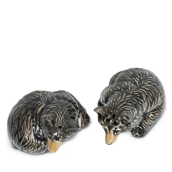 JULISKA Clever Creatures Black Bear Salt And Pepper Shakers
